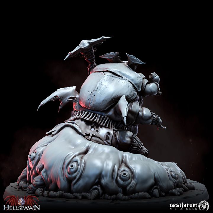 3D Printable Grublord Vermixan | Hellspawn | Demon by Bestiarum Miniatures